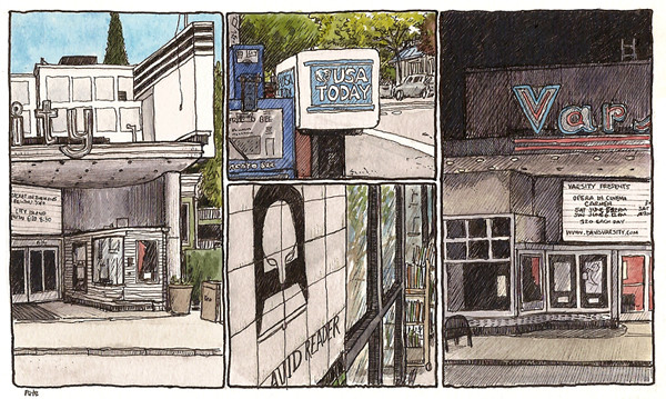 second street night and day - Urban Sketchers