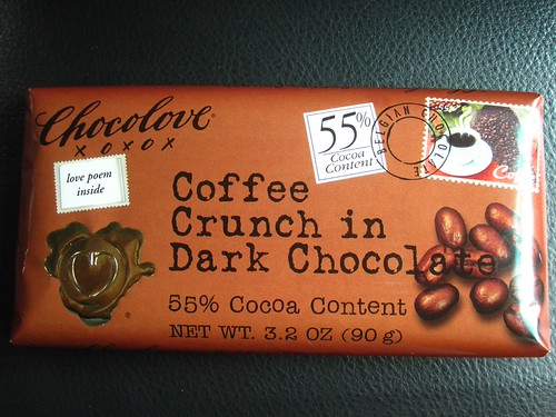 Vegan Chocolate Reviewer: Chocolove Coffee Crunch in Dark Chocolate ...